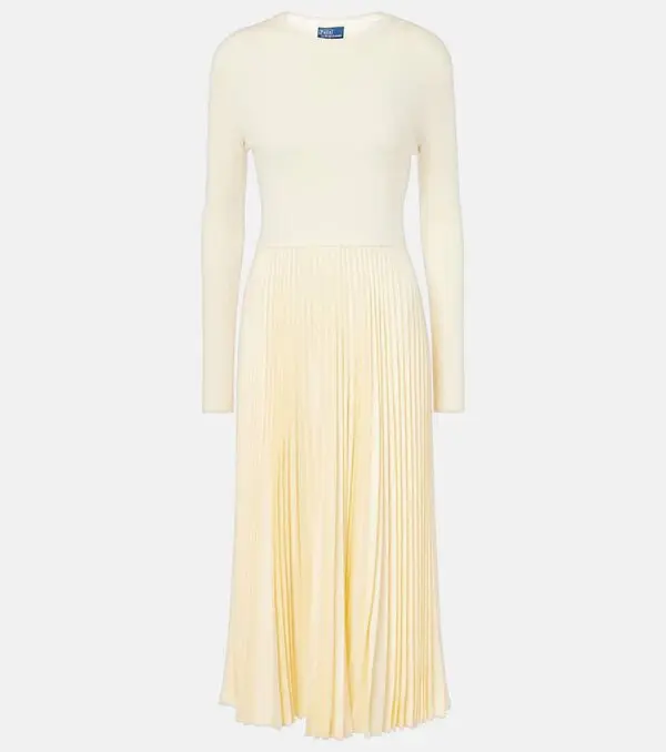 Ralph Lauren Wool-Blend Maxi Dress In Beige - 30% Off | Editorialist