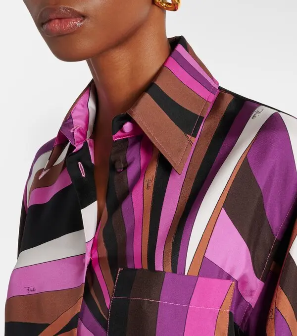 Emilio Pucci Iride Silk Twill Shirt
