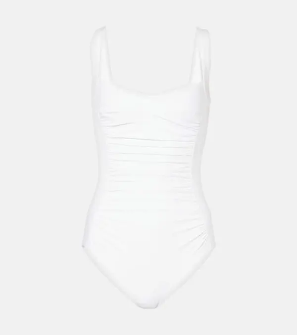KARLA COLLETTO Sequined Ruched Swimsuit - White