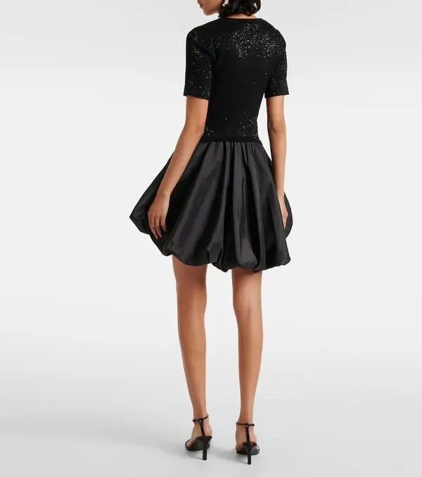 Simkhai Kenz Ruffled Taffeta Mini Dress
