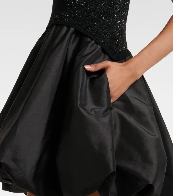 Simkhai Kenz Ruffled Taffeta Mini Dress