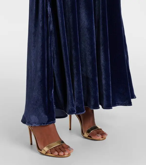 Rixo Emery Velvet Maxi Dress