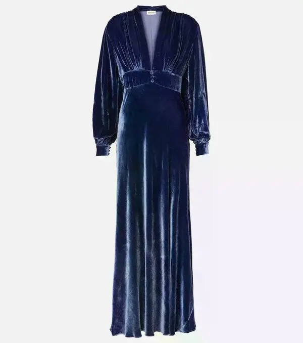 Rixo Emery Velvet Maxi Dress
