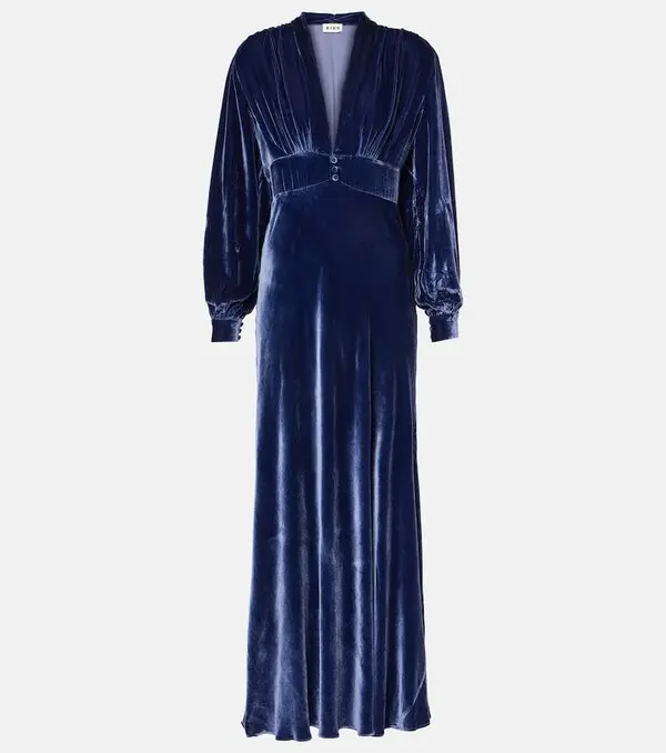 Rixo Emery Velvet Maxi Dress