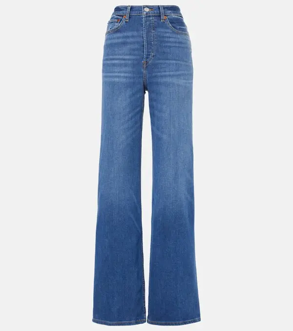 RE/DONE 70s High-rise Wide-leg Jeans - Blue