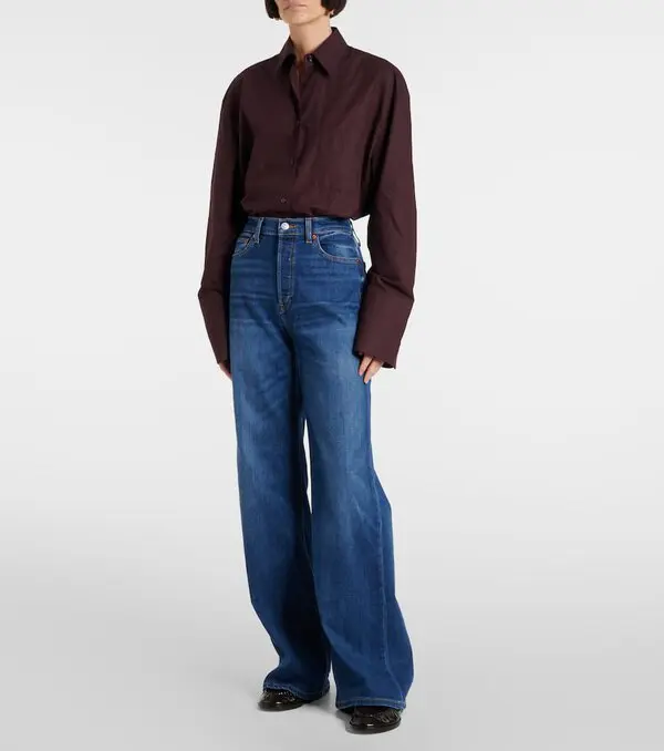RE/DONE 70s High-rise Wide-leg Jeans - Blue
