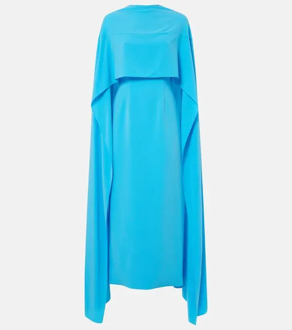 ROKSANDA Elina Caped Midi Dress - Blue
