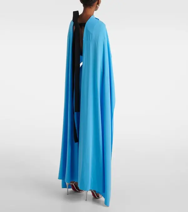 ROKSANDA Elina Caped Midi Dress - Blue