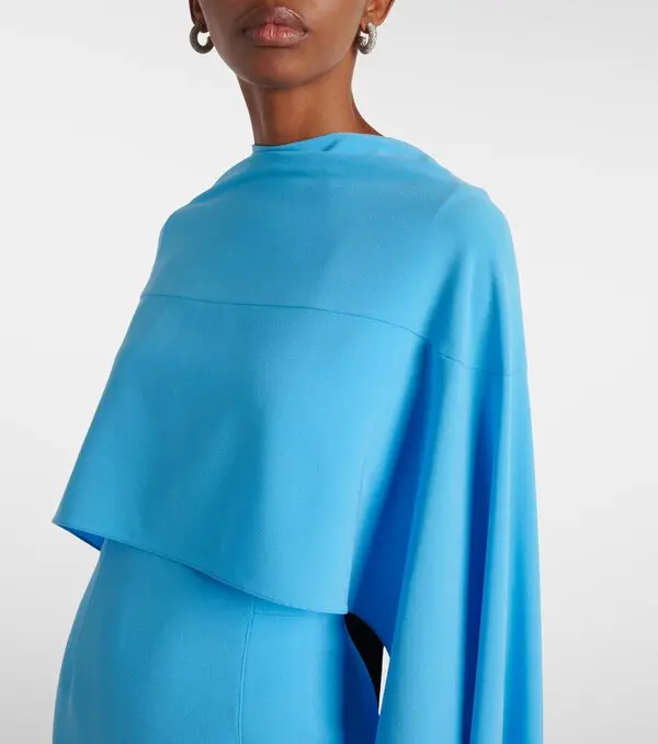 ROKSANDA Elina Caped Midi Dress - Blue