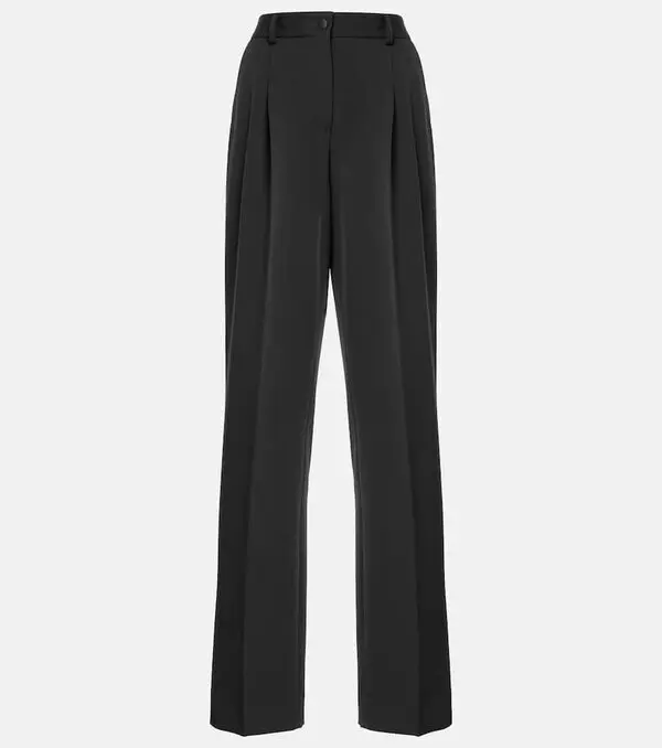 Dolce & Gabbana Wool And Silk Wide-leg Trousers
