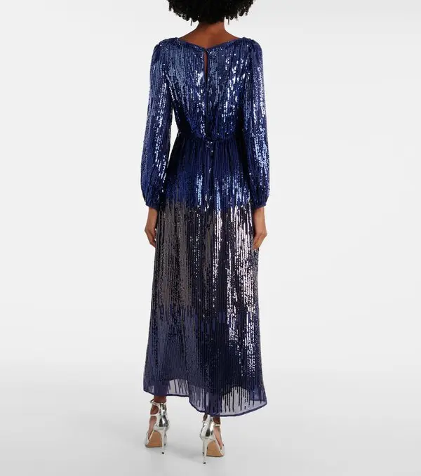 Rixo Coco Sequined Midi Dress