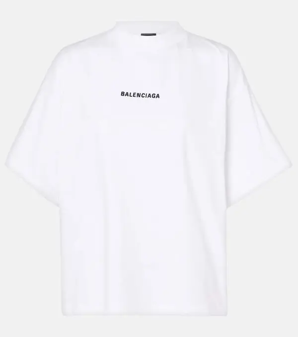 Balenciaga Printed Cotton Jersey T-shirt