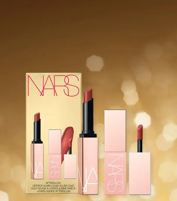 NARS Afterglow Lipstick & Mini Liquid Blush Duo