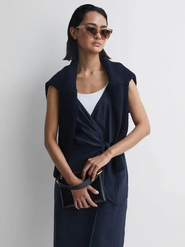 reiss esme linen dress Reiss Esmeaqua Esme Linen Side Tie Midi Dress In Aqua - 59% Off
