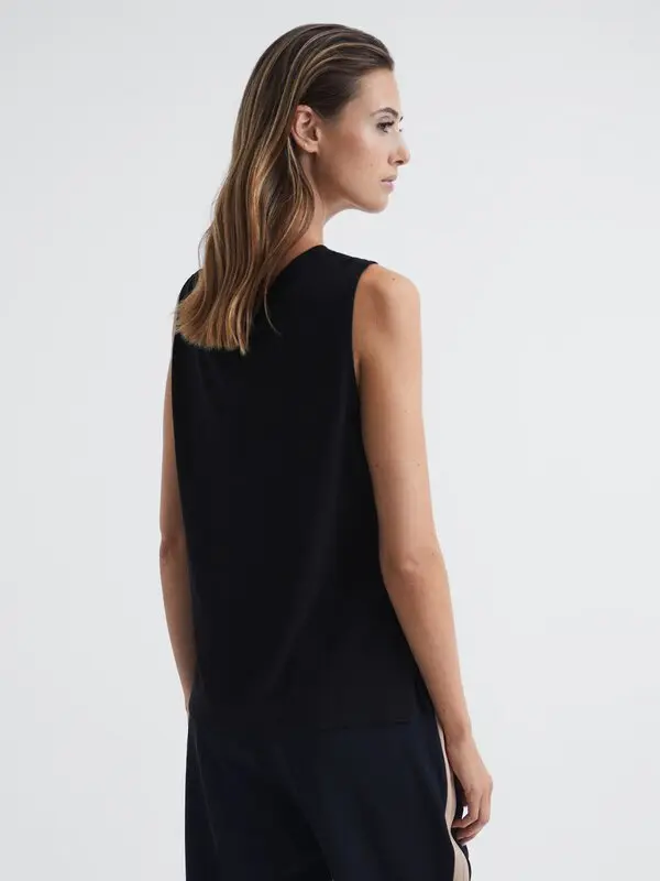 REISS Taylor V-neck Shell Blouse