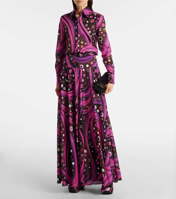 Emilio Pucci Fontane Cotton Muslin Shirt - Pink