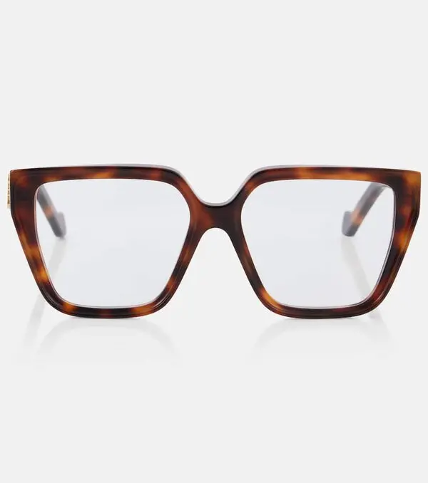 Loewe Anagram Square Frame Glasses - Brown