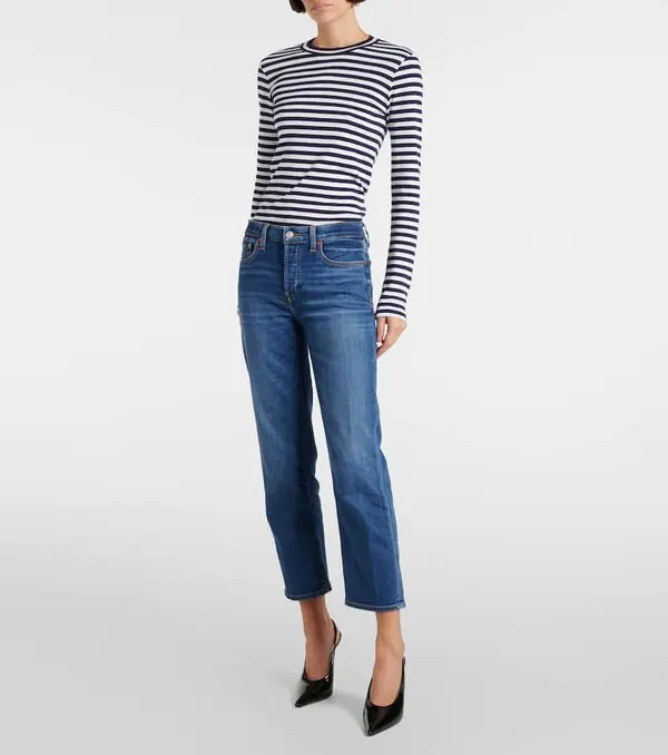 RE/DONE Stove Pipe Mid-rise Straight Jeans