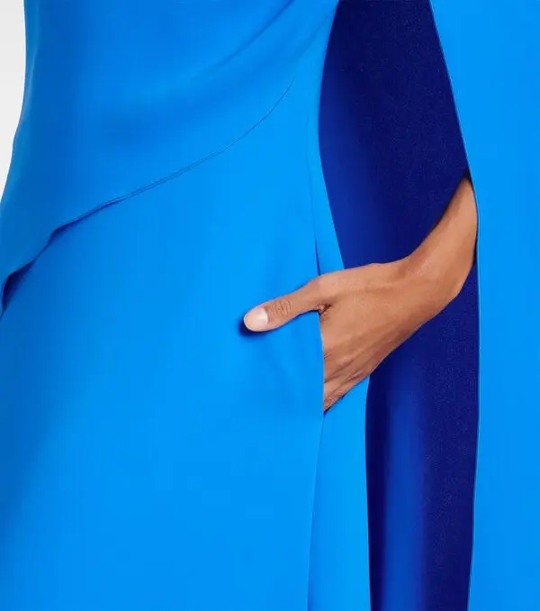 Oscar De La Renta Draped Silk-blend Gown