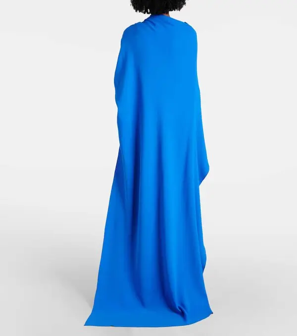 Oscar De La Renta Draped Silk-blend Gown