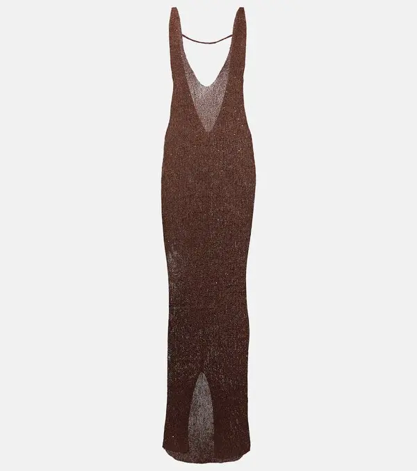 BANANHOT Sequined Maxi Dress