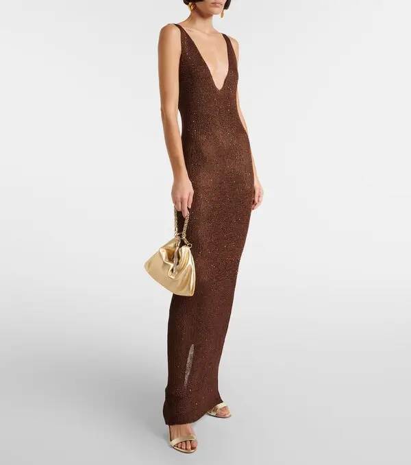 BANANHOT Sequined Maxi Dress