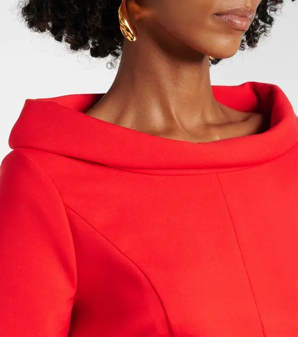 Oscar De La Renta Wool-blend Midi Dress