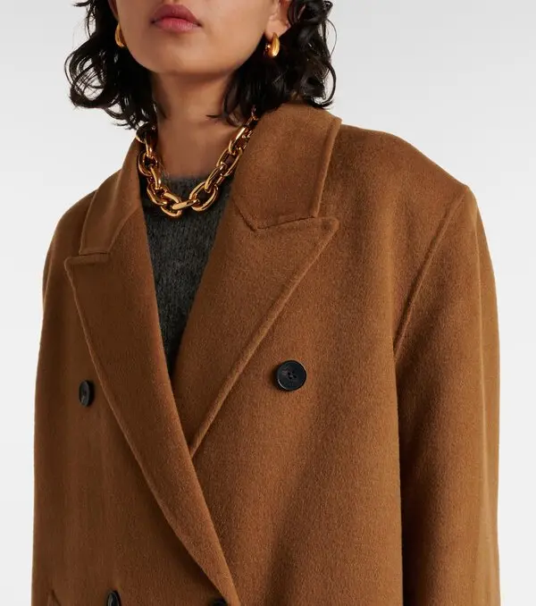 THE FRANKIE SHOP Gaia Double-breasted Wool-blend Coat