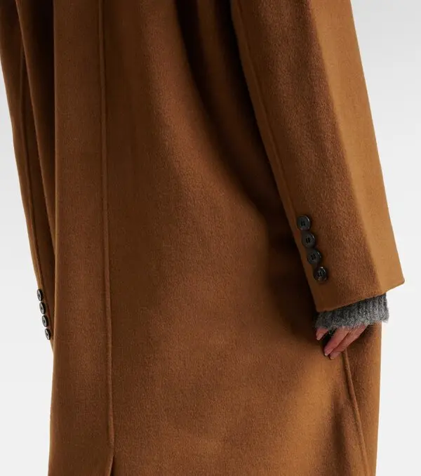 THE FRANKIE SHOP Gaia Double-breasted Wool-blend Coat