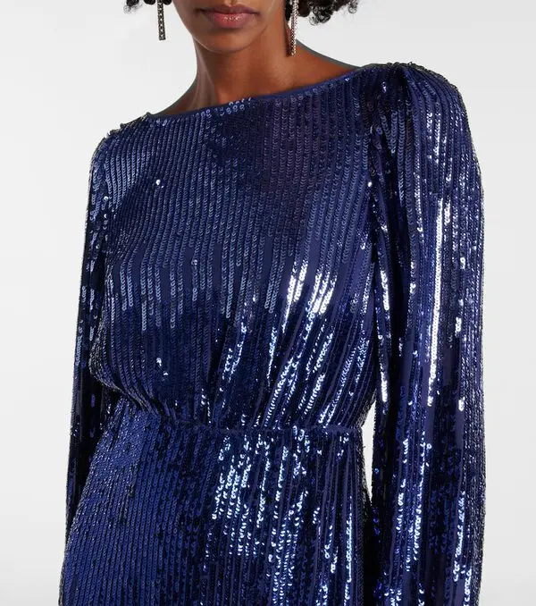 Rixo Coco Sequined Midi Dress
