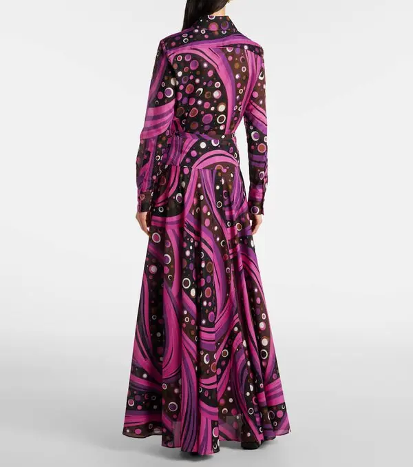 Emilio Pucci Fontane Printed Maxi Skirt - Pink