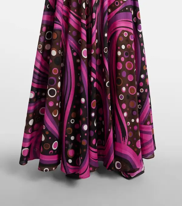 Emilio Pucci Fontane Printed Maxi Skirt - Pink