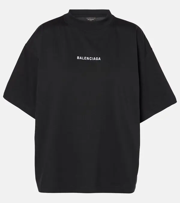 Balenciaga Printed Cotton Jersey T-shirt