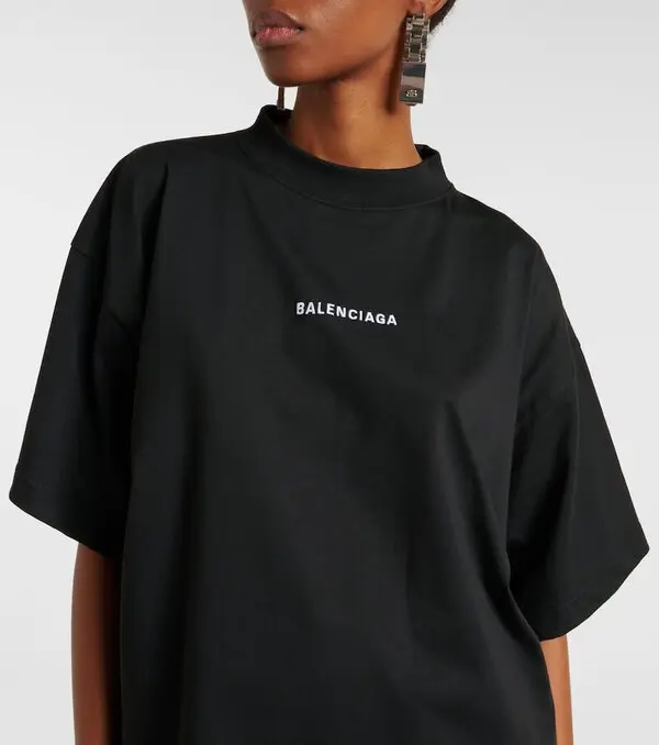 Balenciaga Printed Cotton Jersey T-shirt