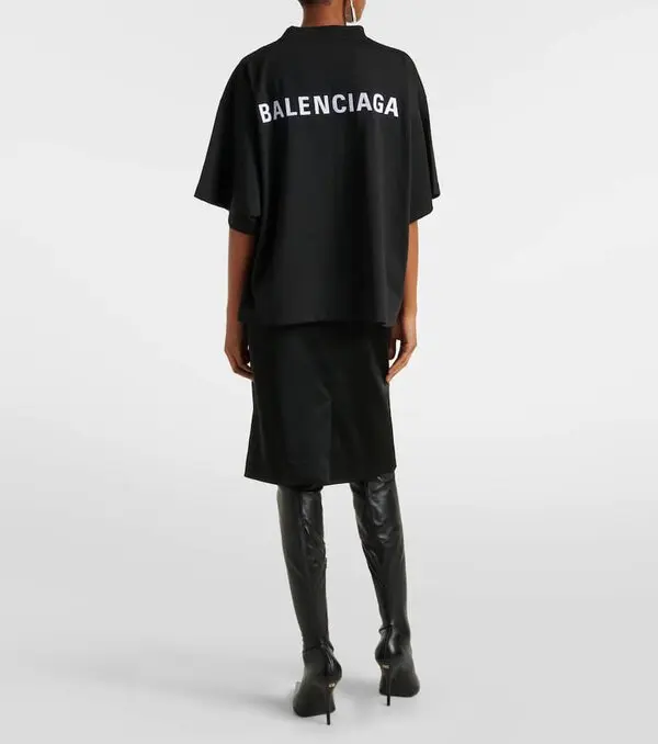 Balenciaga Printed Cotton Jersey T-shirt