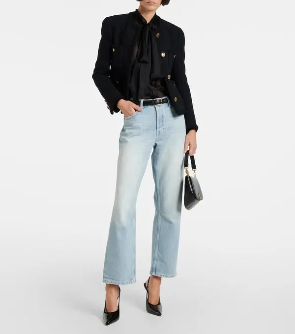 RE/DONE Easy Straight Cropped Jeans