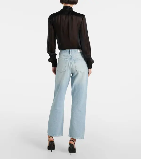 RE/DONE Easy Straight Cropped Jeans