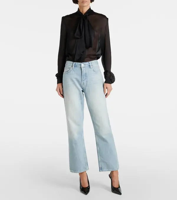 RE/DONE Easy Straight Cropped Jeans