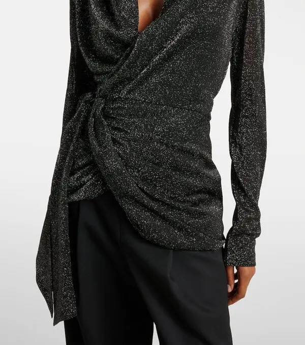 Isabel Marant Étoile Cinay Lame Wrap Top