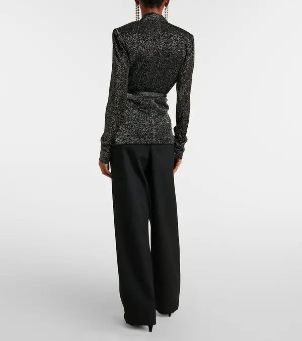 Isabel Marant Étoile Cinay Lame Wrap Top