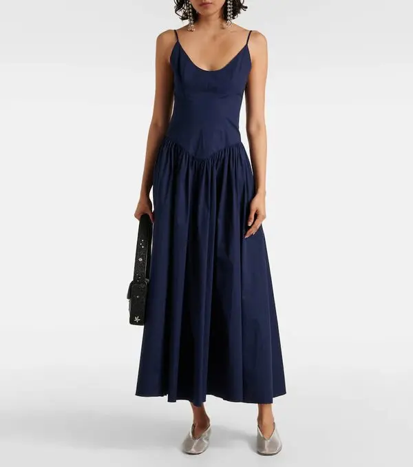 Staud Dena Cotton Midi Dress