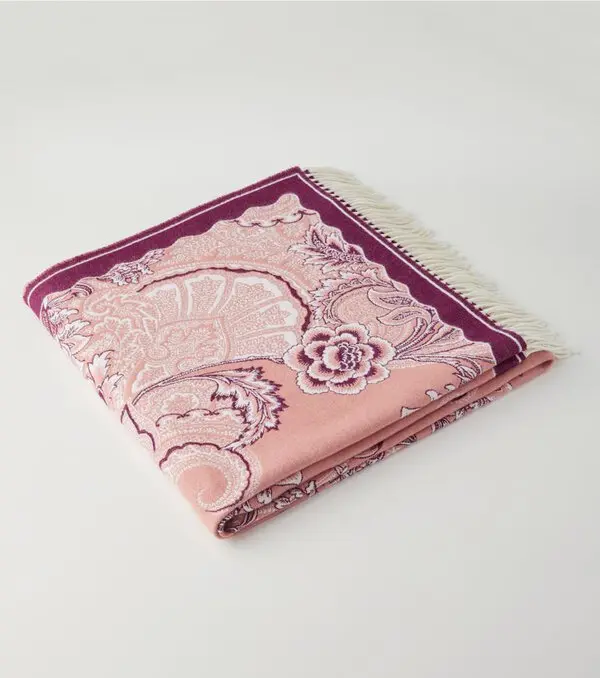 Etro Floral Wool Throw