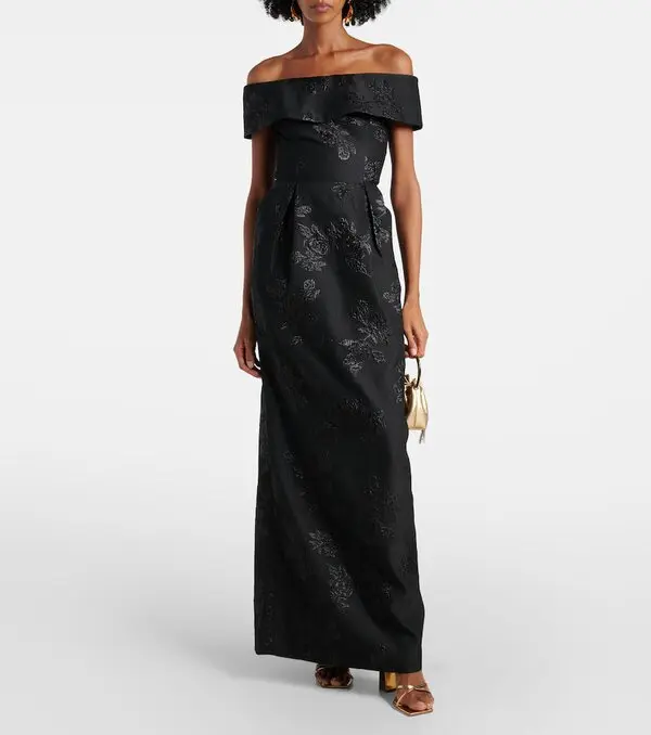 Rebecca Vallance Henrietta Brocade Bustier Gown
