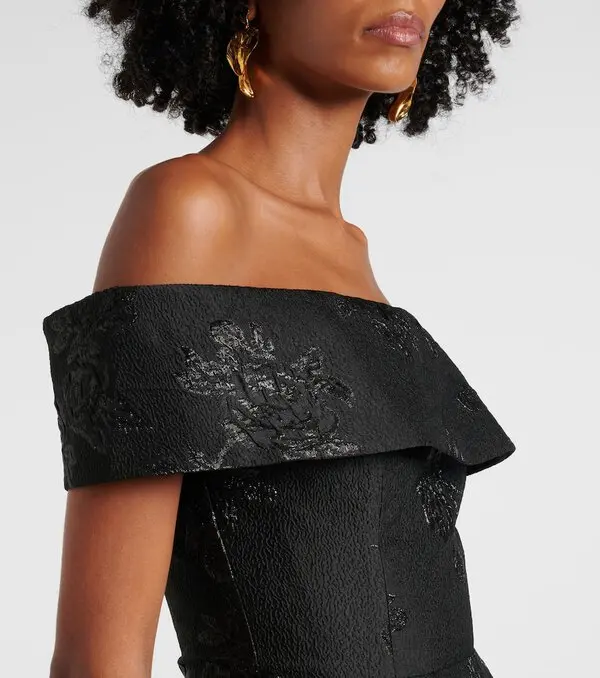Rebecca Vallance Henrietta Brocade Bustier Gown