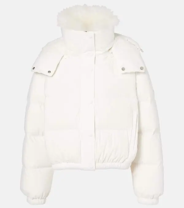 YVES SALOMON Doudoune 58cm Shearling-trimmed Ski Jacket