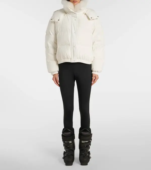YVES SALOMON Doudoune 58cm Shearling-trimmed Ski Jacket