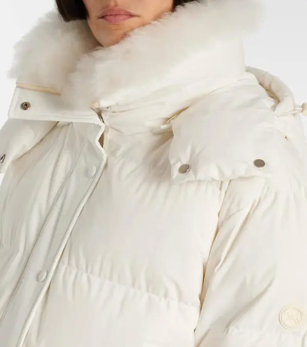 YVES SALOMON Doudoune 58cm Shearling-trimmed Ski Jacket