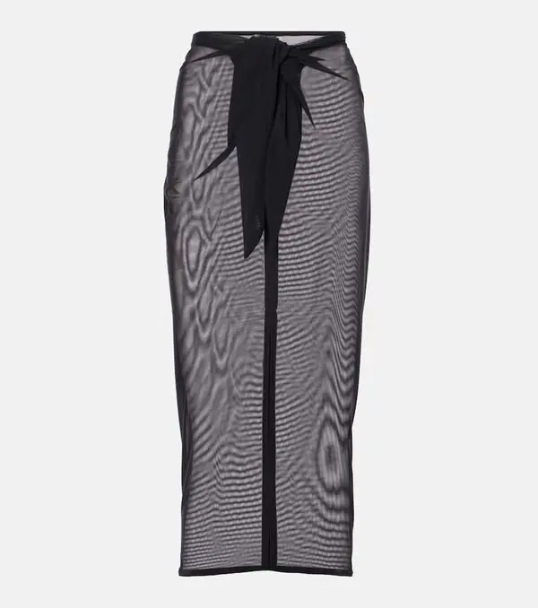 KARLA COLLETTO Mesh Beach Cover-up - Black