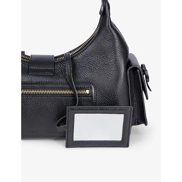 The Kooples Amelia Leather Shoulder Bag - Black