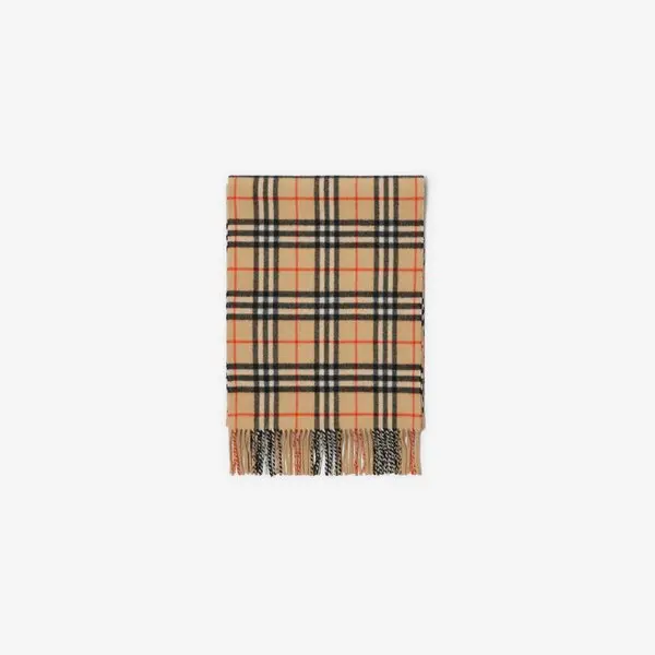 Burberry Check Cashmere Scarf - Sand